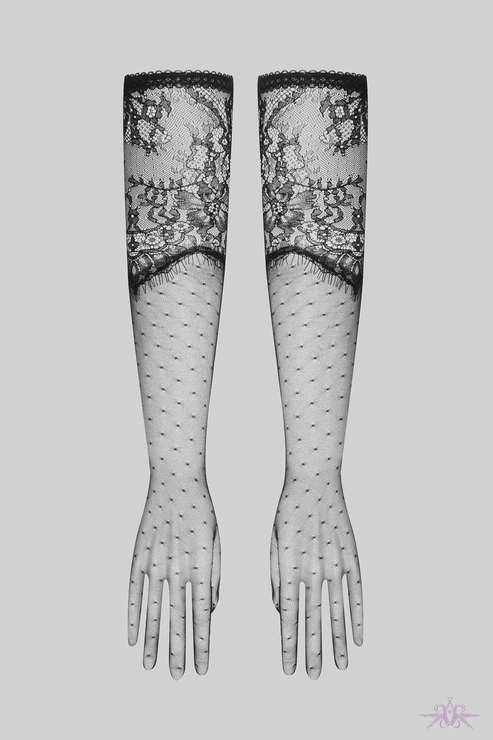 Maison Close Inspiration Divine Black Lace Gloves At Mayfair Stockings