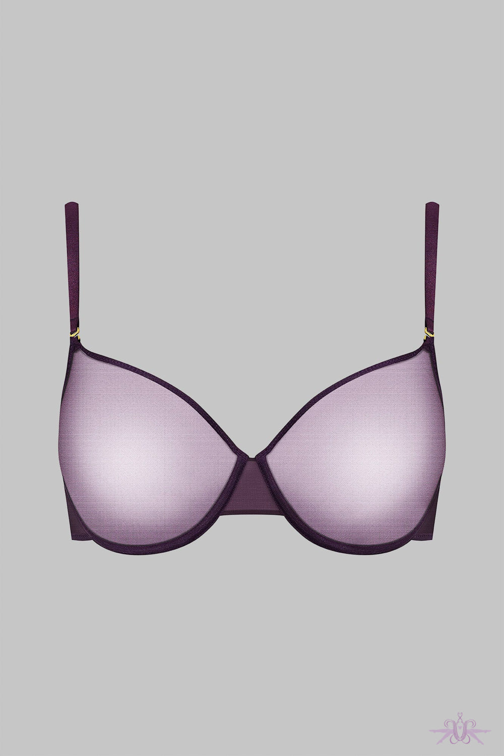 Maison Close L'Amoureuse Orchid Violet Sheer Wired Bra at Mayfair ...
